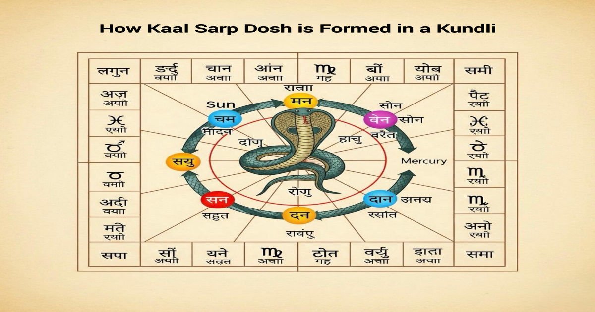How Kaal Sarp Dosh is Formed in a Kundli—Astrologer Insights